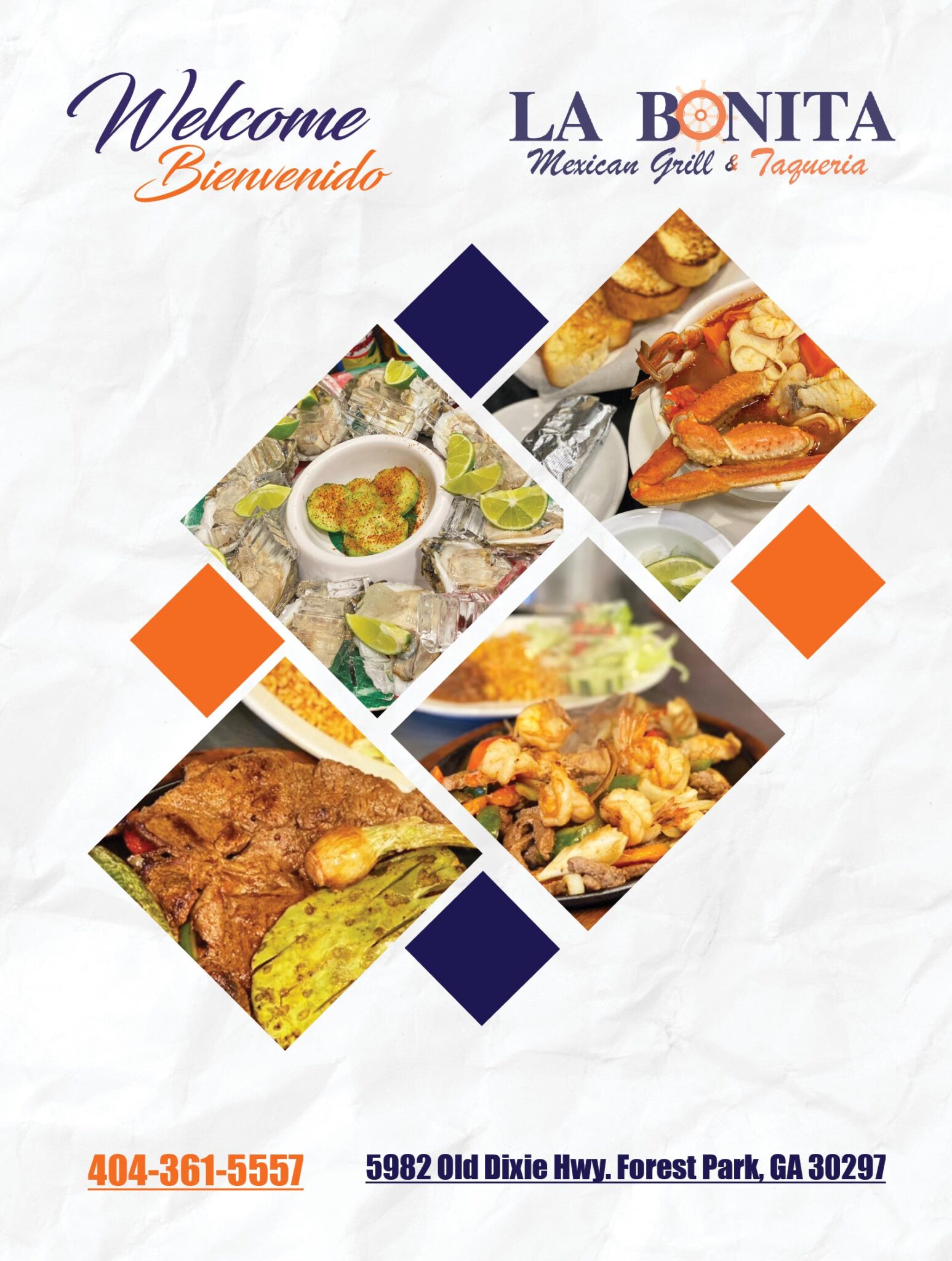 Menu – La Bonita Mexican Grill & Marisqueria